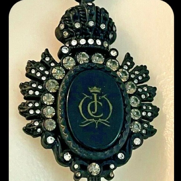 Juicy Couture | Jewelry | Juicy Couture Gothic Black Royal Logo Crown ...